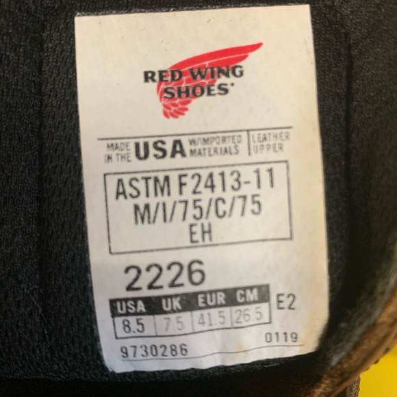 Red Wing Shoes | Shoes | New Red Wing 2226 Dyna Force Steel Toe Leather ...